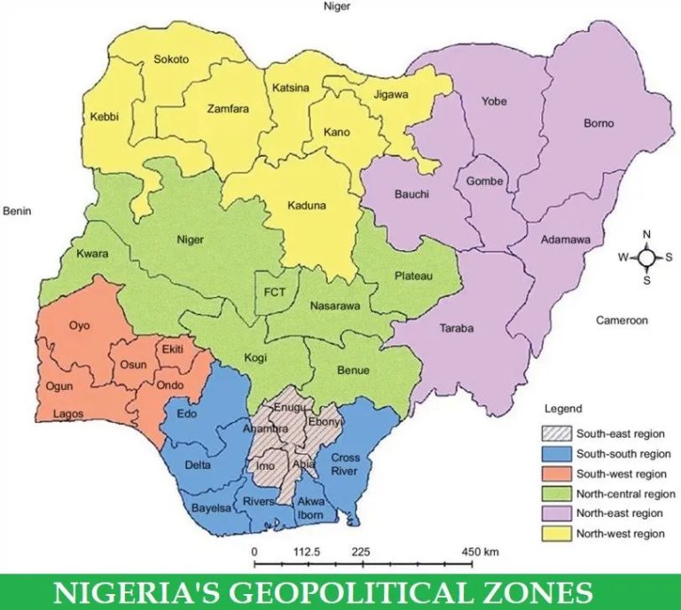Geopolitical Zones of Nigeria: States and Maps - Zipcode | Postcode Map ...